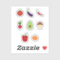 Set of Vegetables Stickers | Zazzle