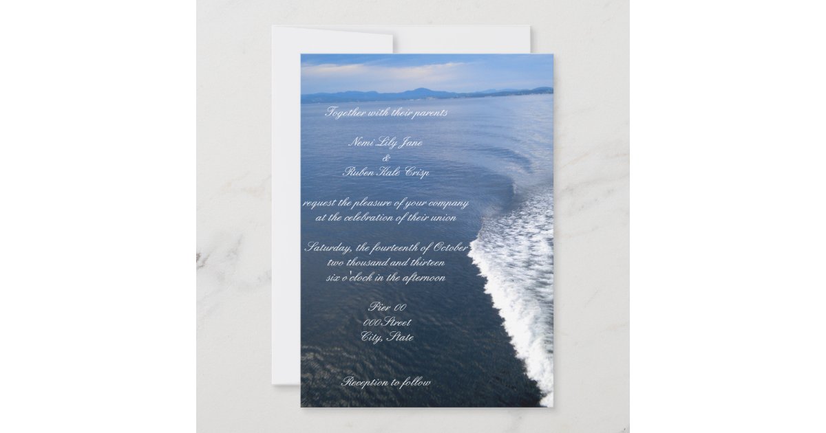 Set Sail Wedding Invitation | Zazzle