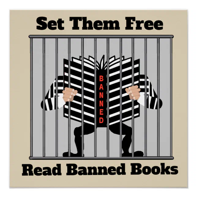 Set Them Free! Read Banned Books Poster | Zazzle
