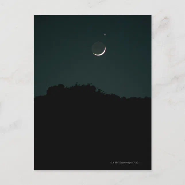 Setting Crescent Moon Postcard | Zazzle