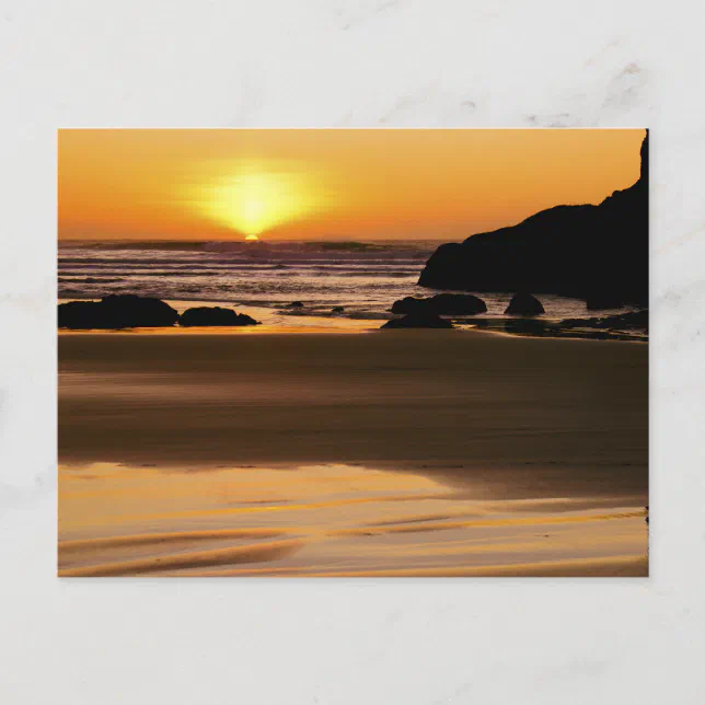 Setting Sun - Bandon, Oregon Postcard | Zazzle