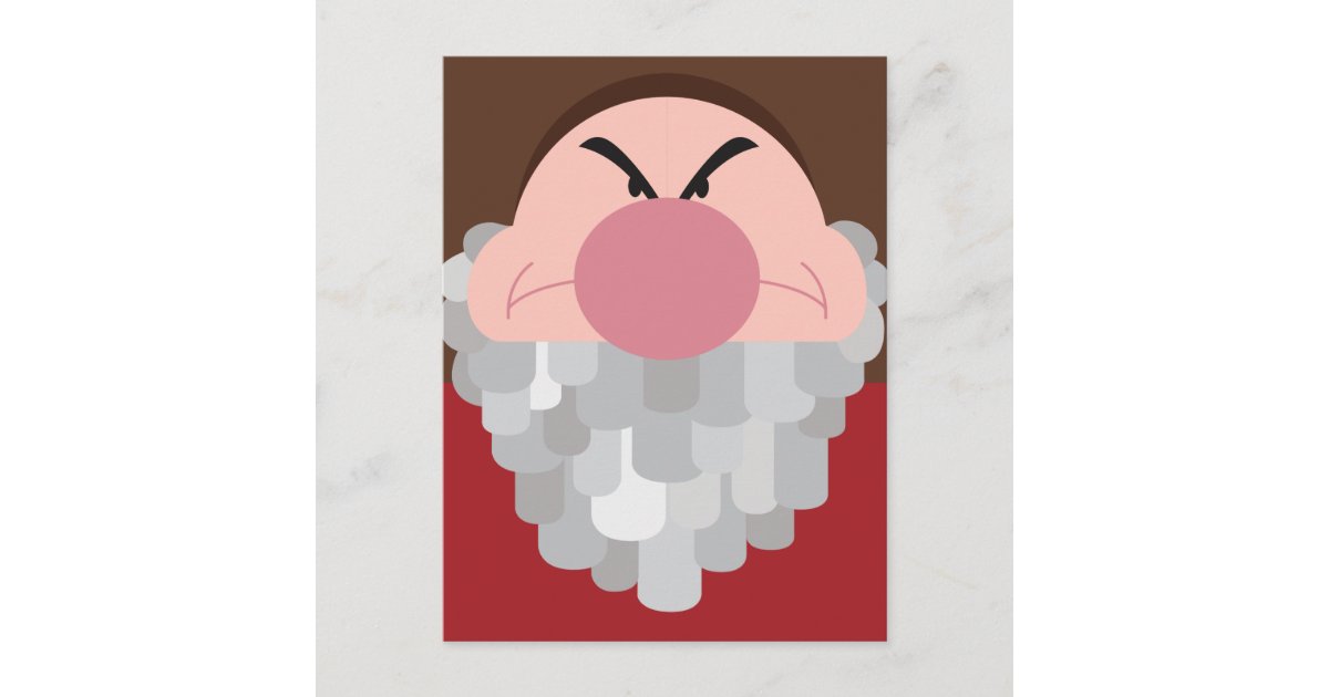 Seven Dwarfs - Grumpy Character Body Postcard | Zazzle