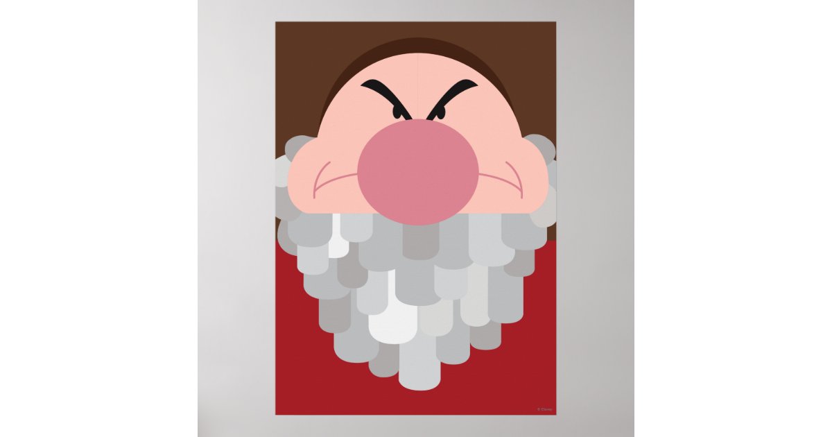 Seven Dwarfs - Grumpy Character Body Poster | Zazzle