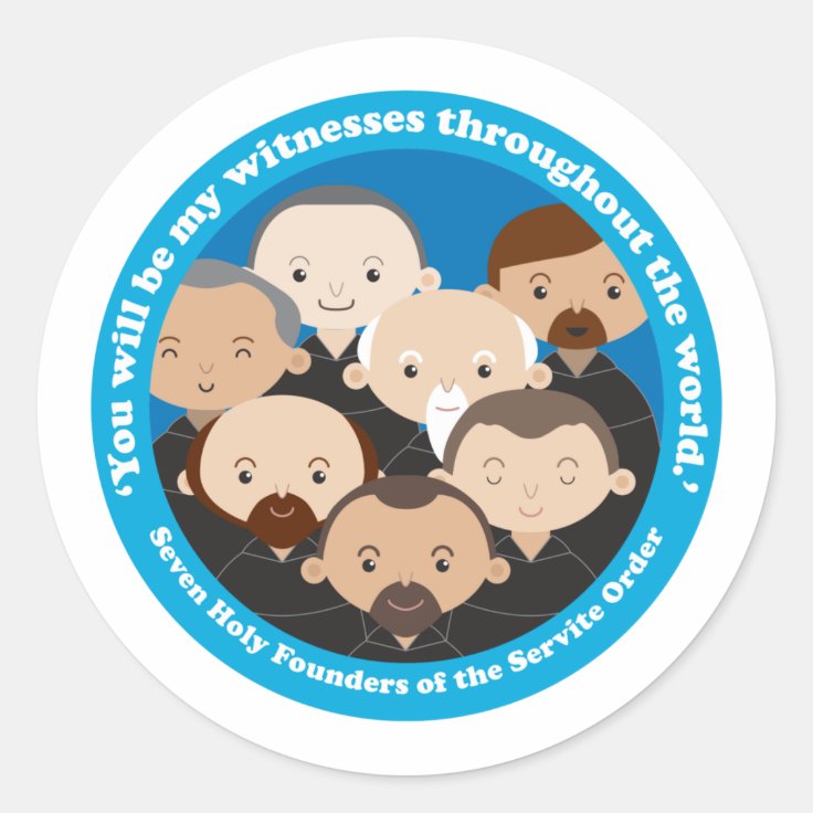 Seven Founders of the Servite Order Classic Round Sticker | Zazzle