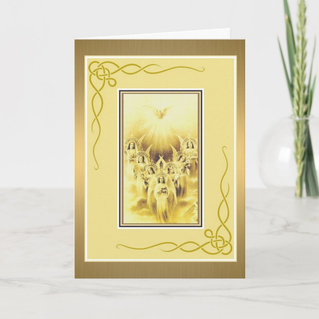 Seven Gifts of the Holy Spirit Confirmation Card | Zazzle