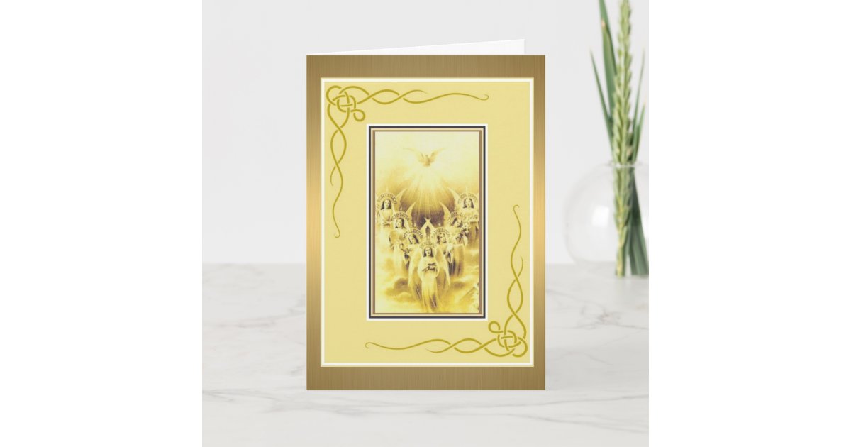 Seven Gifts of the Holy Spirit Confirmation Card | Zazzle