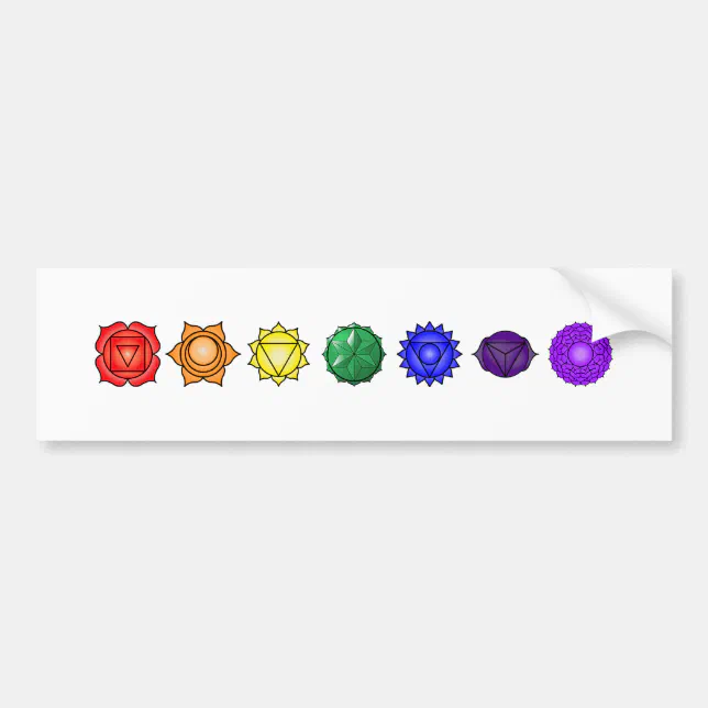 Seven Horizontal Chakras Bumper Sticker | Zazzle