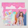 seven is so sweet invitation | Zazzle