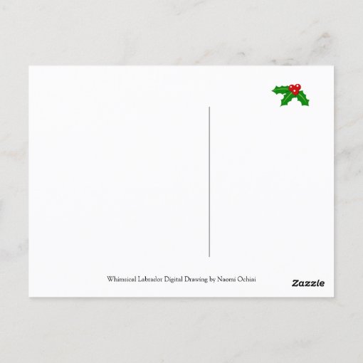 Seven Labradors and Christmas Tree Postcard | Zazzle