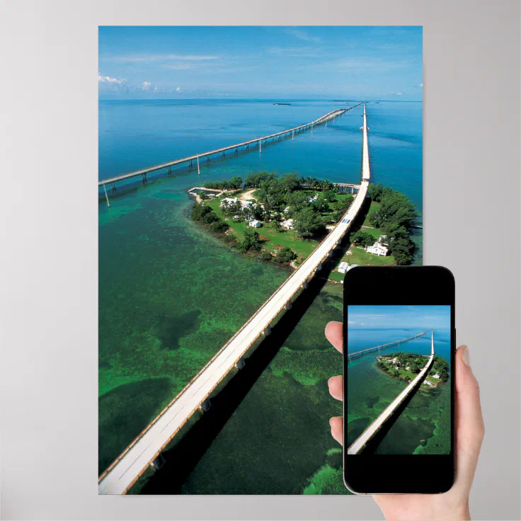 Seven Mile Bridge and Pigeon Key, Florida Keys Poster | Zazzle