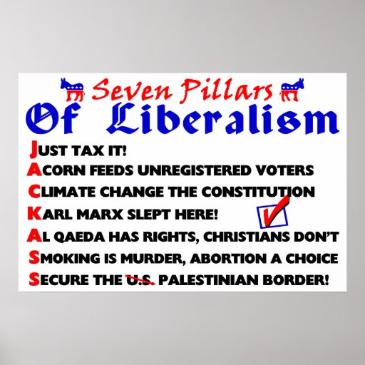 Seven Pillars Of Liberalism Poster | Zazzle