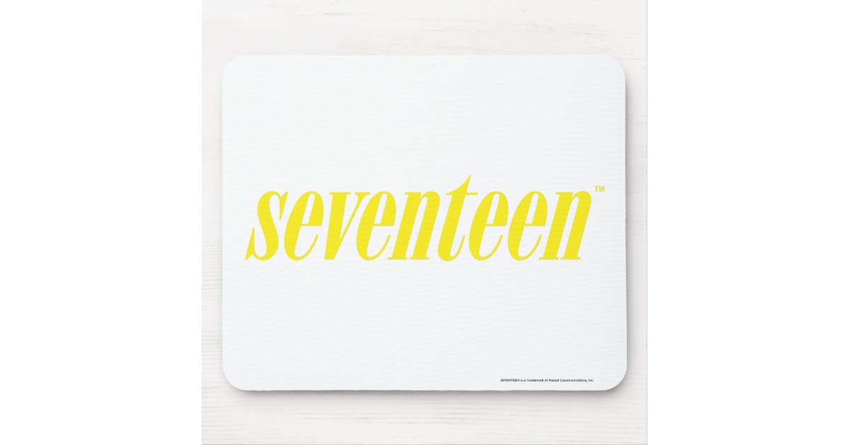 Seventeen Logo-Yellow Mouse Pad | Zazzle