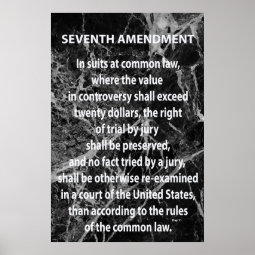 Seventh Amendment Poster | Zazzle
