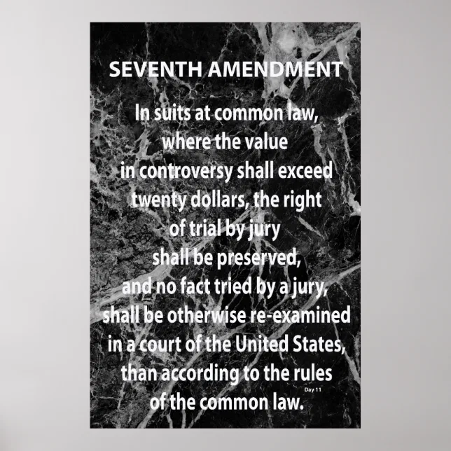 Seventh Amendment Poster | Zazzle