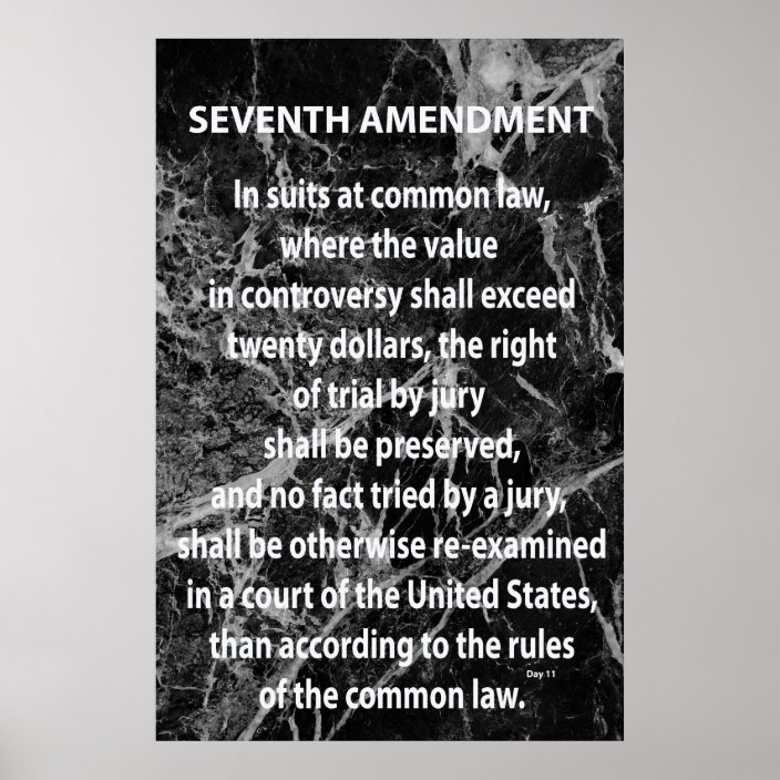 Seventh Amendment Poster | Zazzle.com