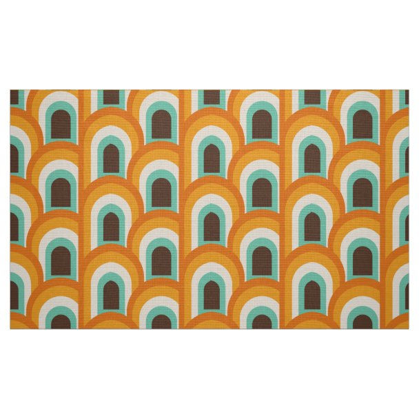 retro 60s 70s mod fabric | Zazzle