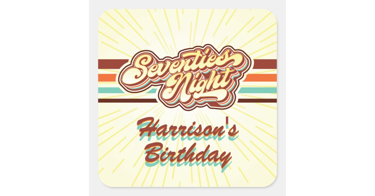 Seventies Night Stickers | Zazzle