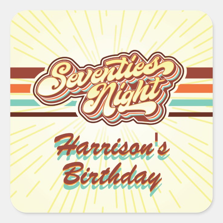 Seventies Night Stickers | Zazzle