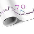 Seventy and Sensational 70th Birthday Purple Pink Wrapping Paper | Zazzle