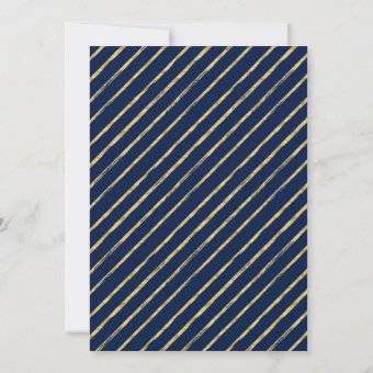 Seventy Five | Gold & Navy Blue 75th Birthday Invitation | Zazzle