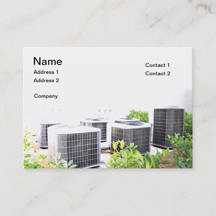 Several outdoor air conditioner units business card | Zazzle