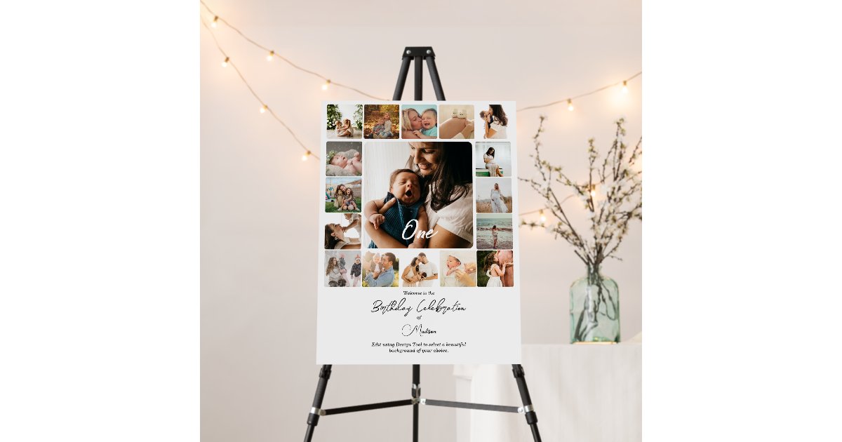 Several Photos Collage Simple Frame Welcome Sign | Zazzle