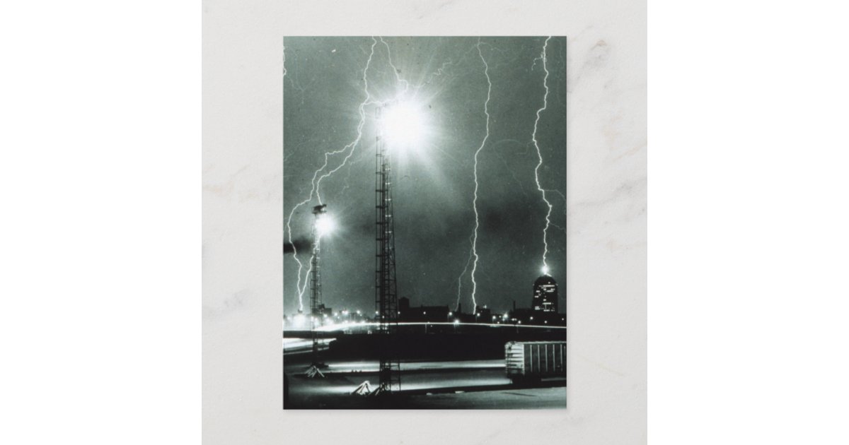 Severe Lightning in Boston Postcard | Zazzle