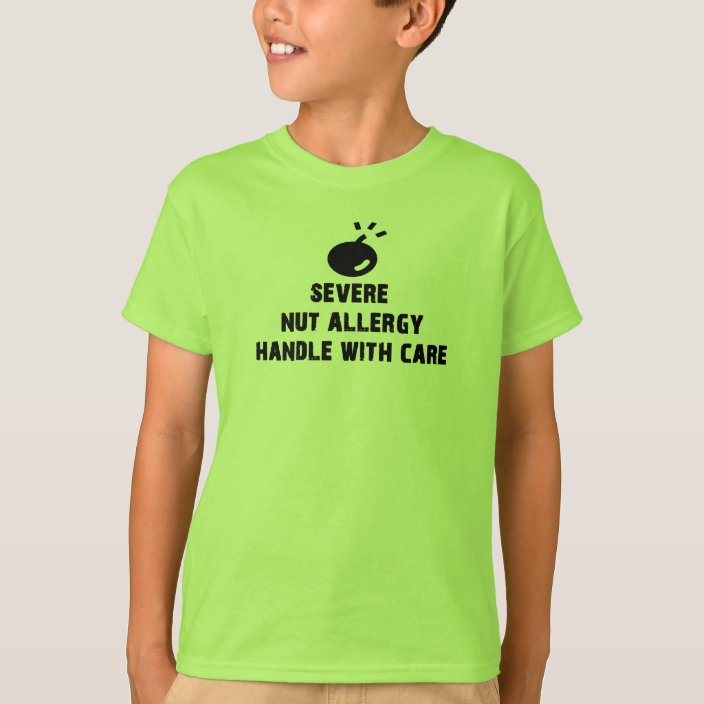 Severe Nut Allergy Alert T-Shirt for Children | Zazzle.com