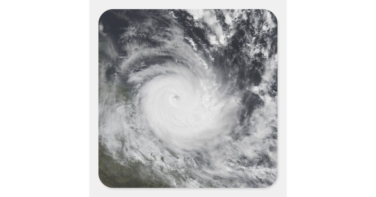 Severe Tropical Cyclone Hamish Square Sticker | Zazzle
