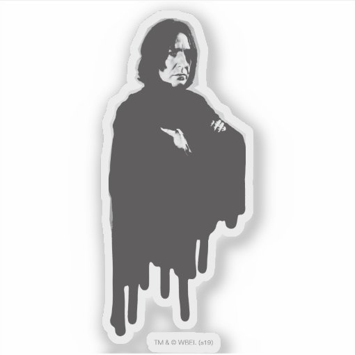 Severus Snape Arms Crossed B-W Sticker | Zazzle