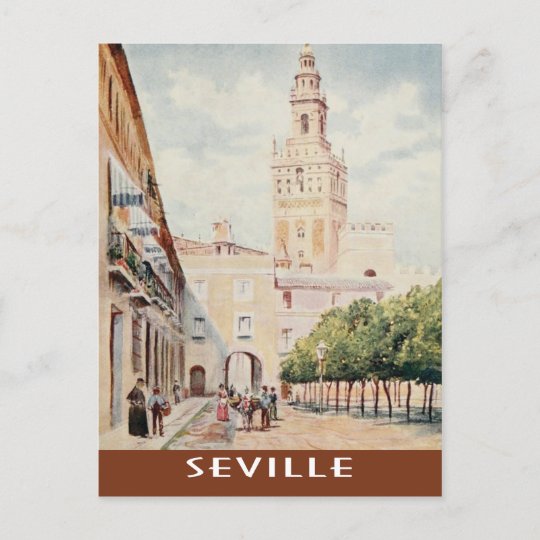 Seville, Spain vintage plaza Postcard | Zazzle.com