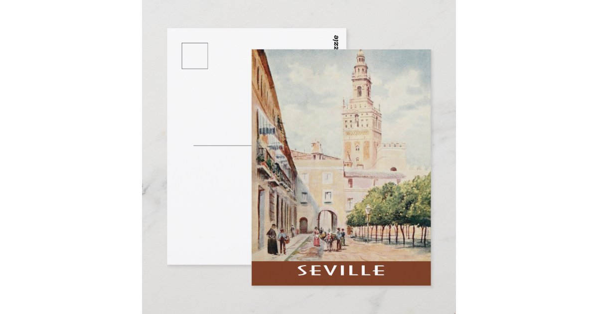 Seville, Spain vintage plaza Postcard | Zazzle