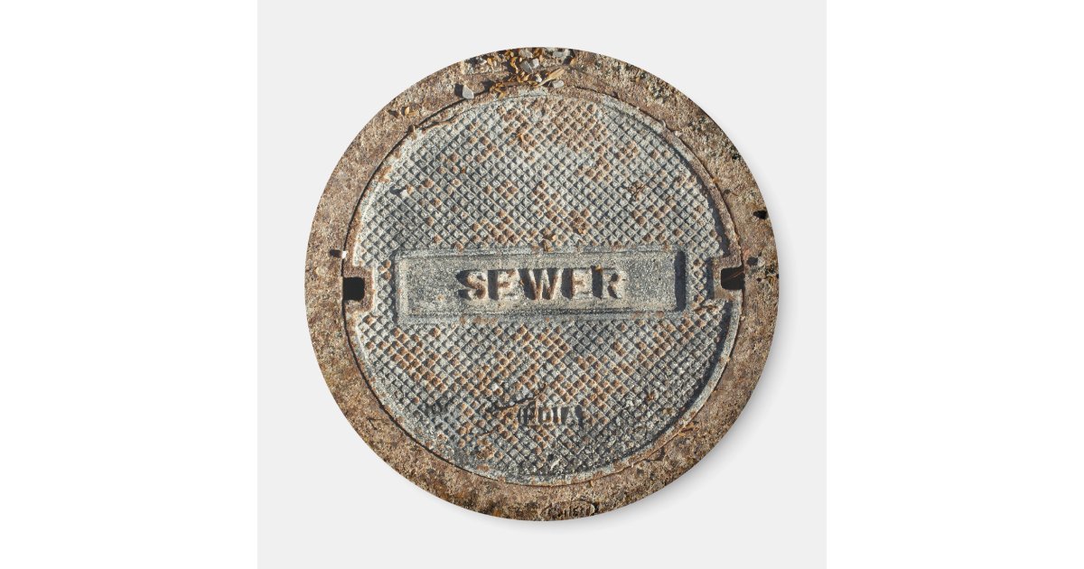 Sewer Manhole Cover Magnet | Zazzle