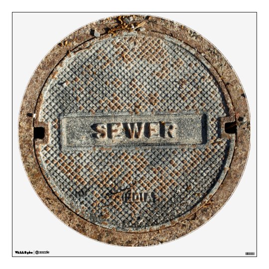 Sewer Manhole Cover Wall Decal | Zazzle.com