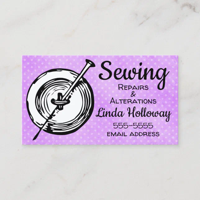 Sewing Alterations and Repairs Business Card | Zazzle