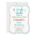 Sewing Birthday Invitation | Zazzle