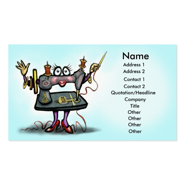 Sewing Card Business Card Template