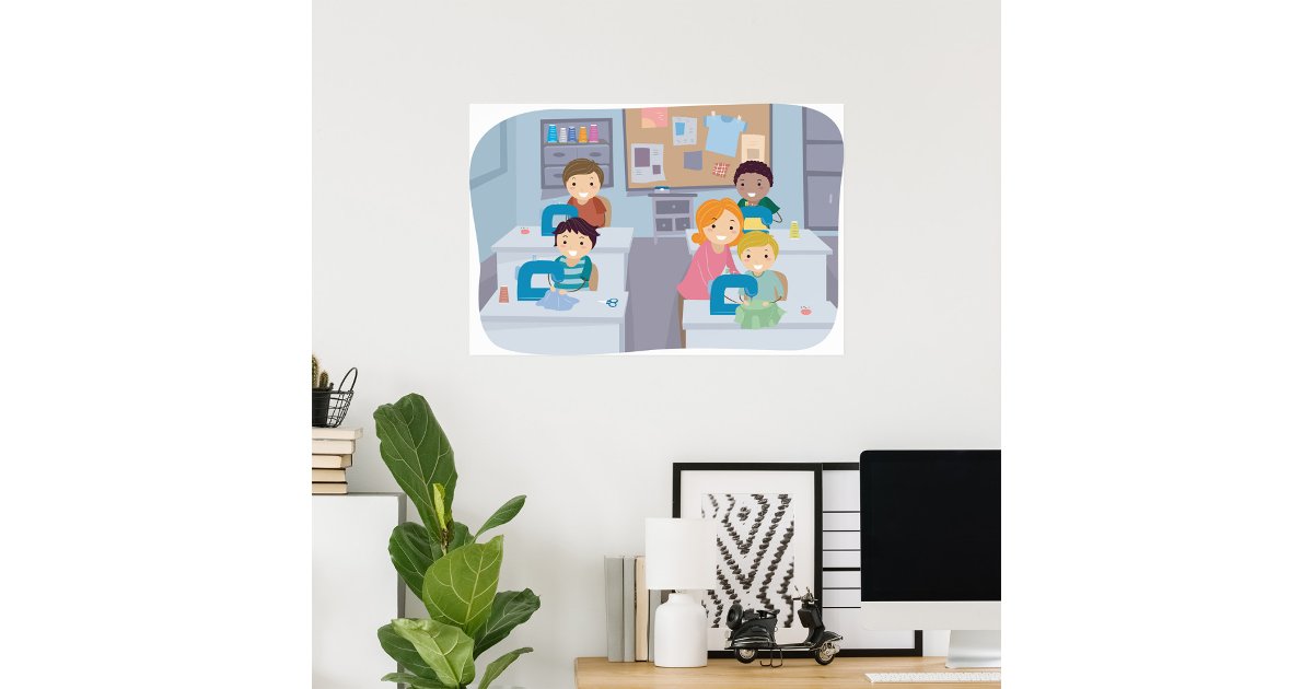 Sewing Class Students Poster | Zazzle