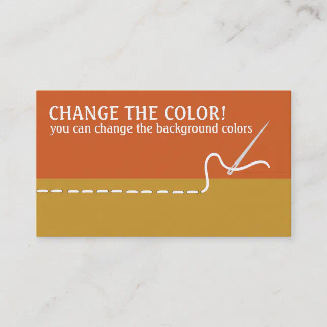 Sewing hand stitching needle thread business cards | Zazzle