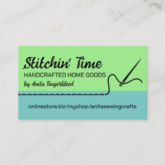 Sewing hand stitching needle thread business cards | Zazzle