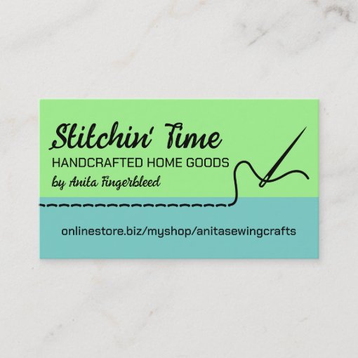 Sewing hand stitching needle thread business cards | Zazzle