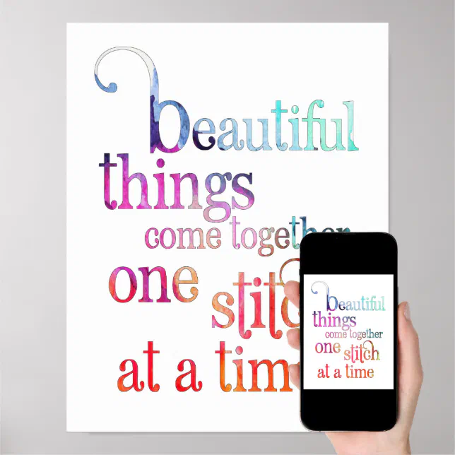 Sewing Knitting Stitch Poster | Zazzle