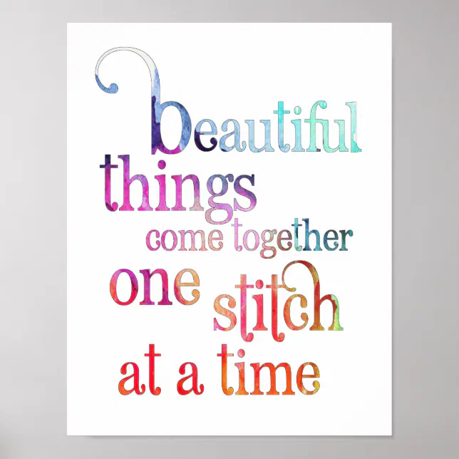 Sewing Knitting Stitch Poster | Zazzle