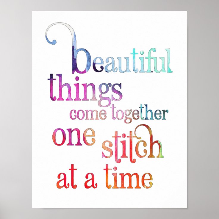 Sewing Knitting Stitch Poster | Zazzle