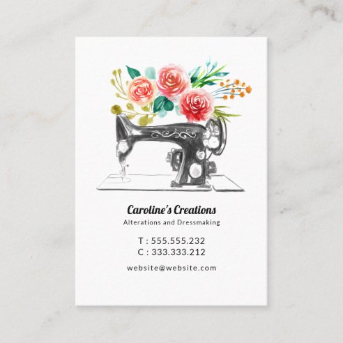 Sewing Machine Business Cards - Business Card Printing | Zazzle