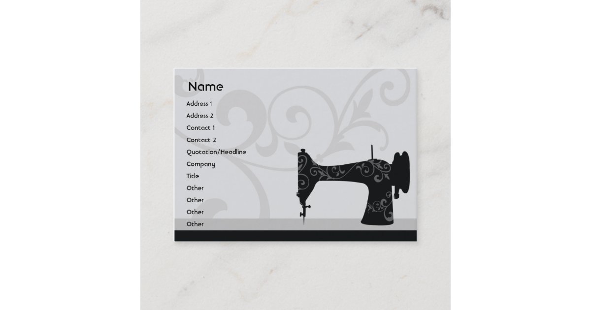 Sewing Machine - Chubby Business Card | Zazzle