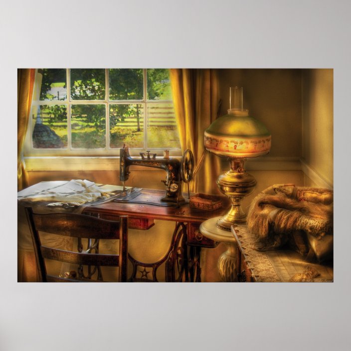Sewing Machine - Domestic Sewing Machine Poster | Zazzle.com