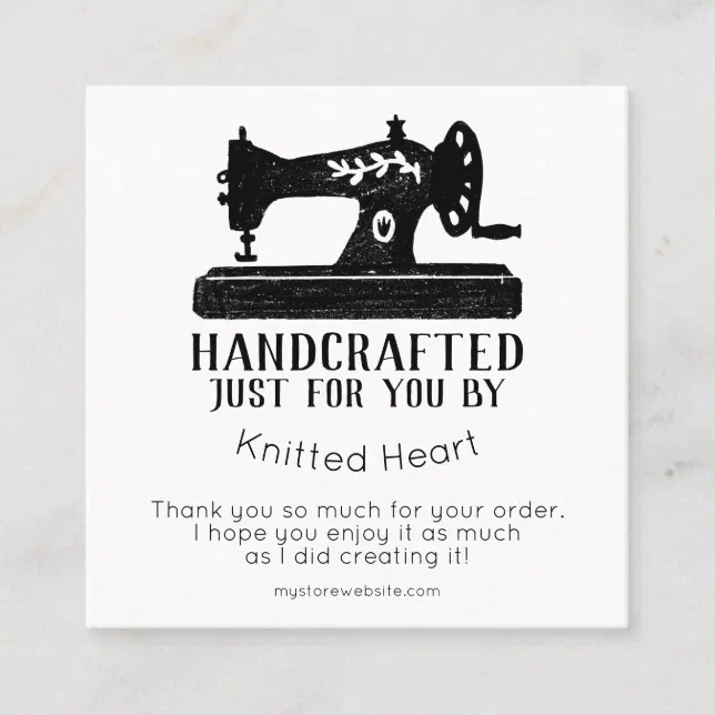 Sewing Machine Handcrafted Thank You Card | Zazzle