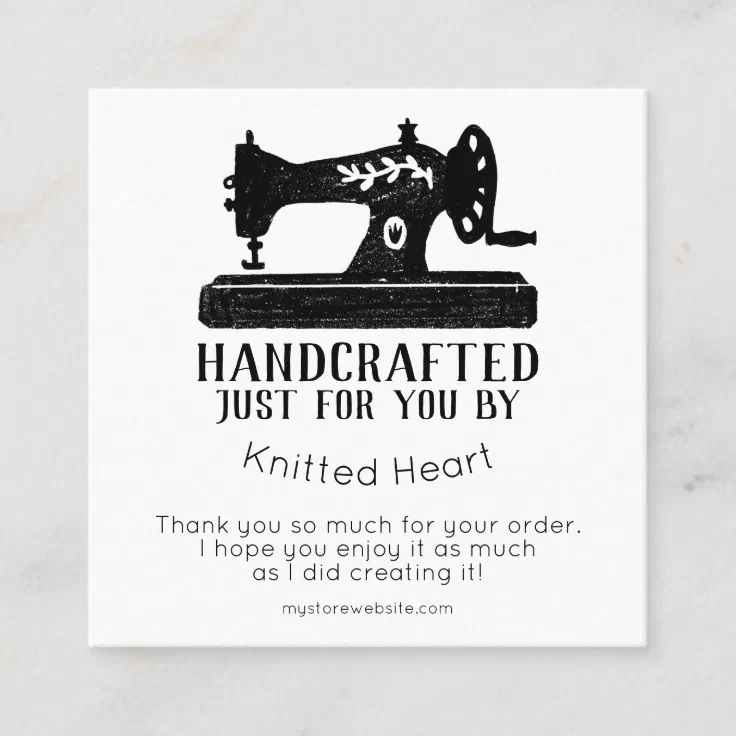 Sewing Machine Handcrafted Thank You Card | Zazzle