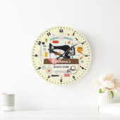 Sewing Machine Personalizable Wall Clock | Zazzle